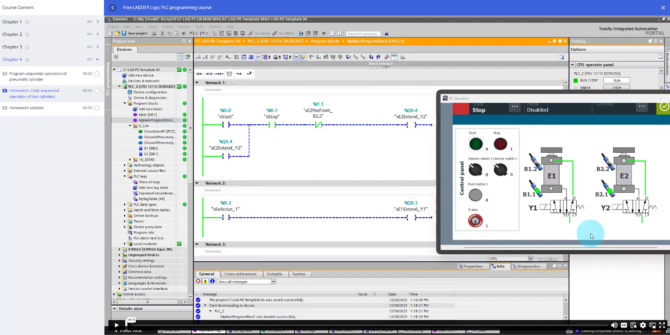 PLC course - Siemens S7-1200, Codesys LAD FBD programming