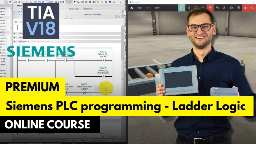 PLC course - Siemens S7-1200, Codesys LAD FBD programming