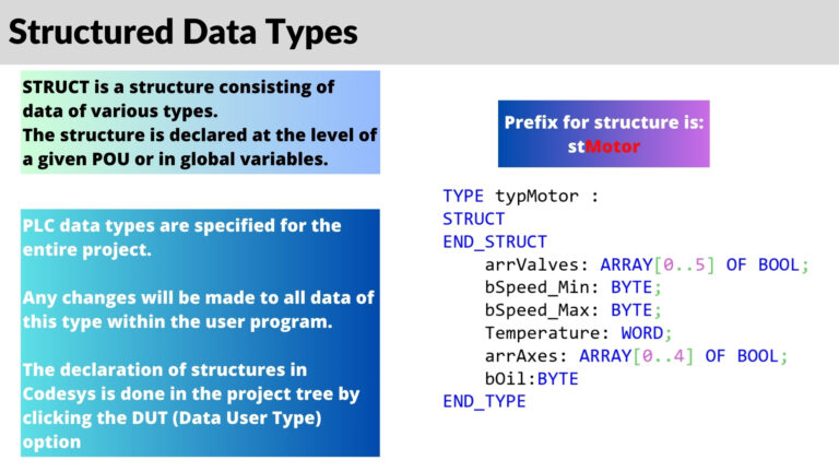 Codesys Practical Use Of Arrays And Structures
