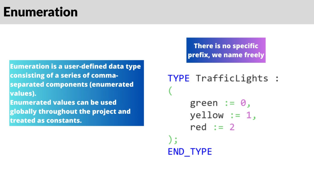 Codesys: Enumerations and Local vs. Global Variables
