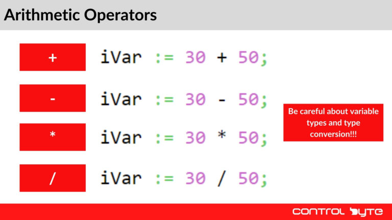 CODESYS: Operators - Introduction and Practical Applications #8