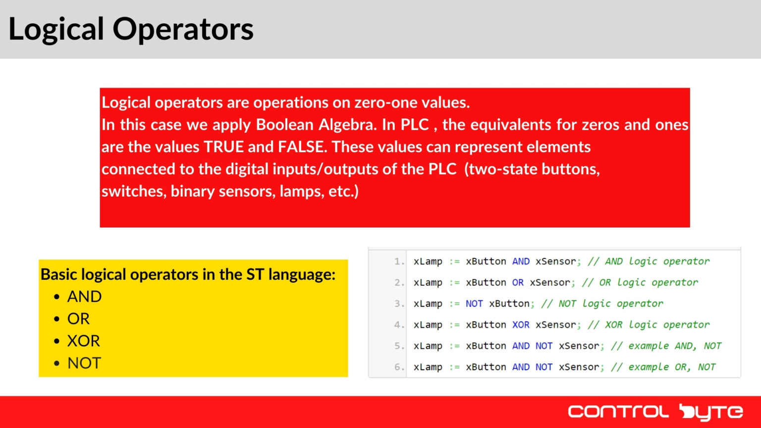 CODESYS: Operators - Introduction and Practical Applications #8