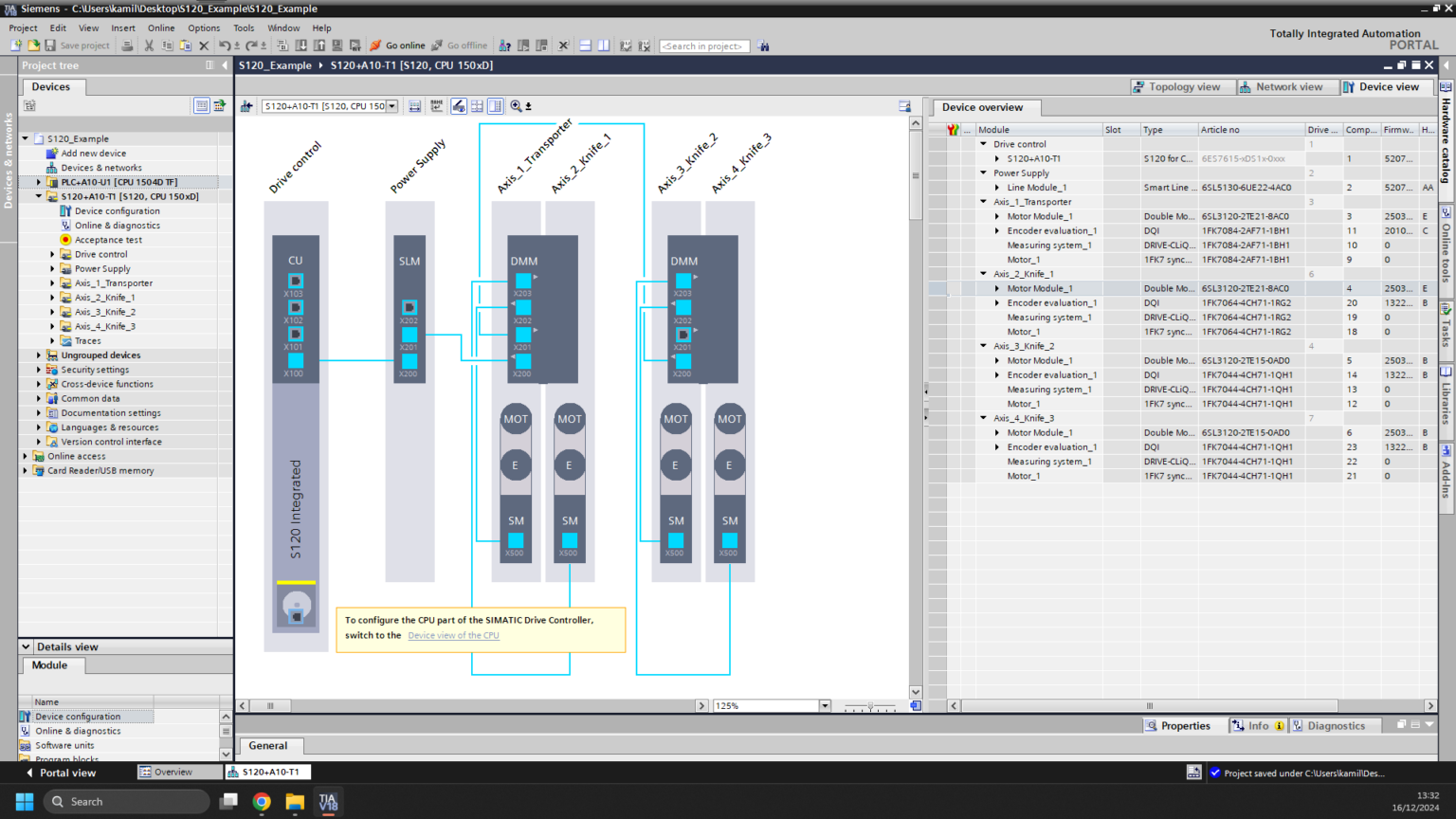 SINAMICS S120 drive system - ControlByte