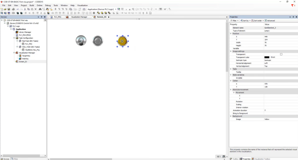 How to Create a Codesys Visualization in an Application?