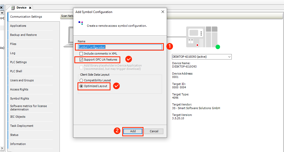Symbol Configuration in CODESYS - ControlByte